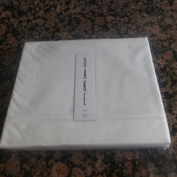 oake | Bedding | New Pc Oake Queen Flat Sheet 50 Thread Count Solid ...